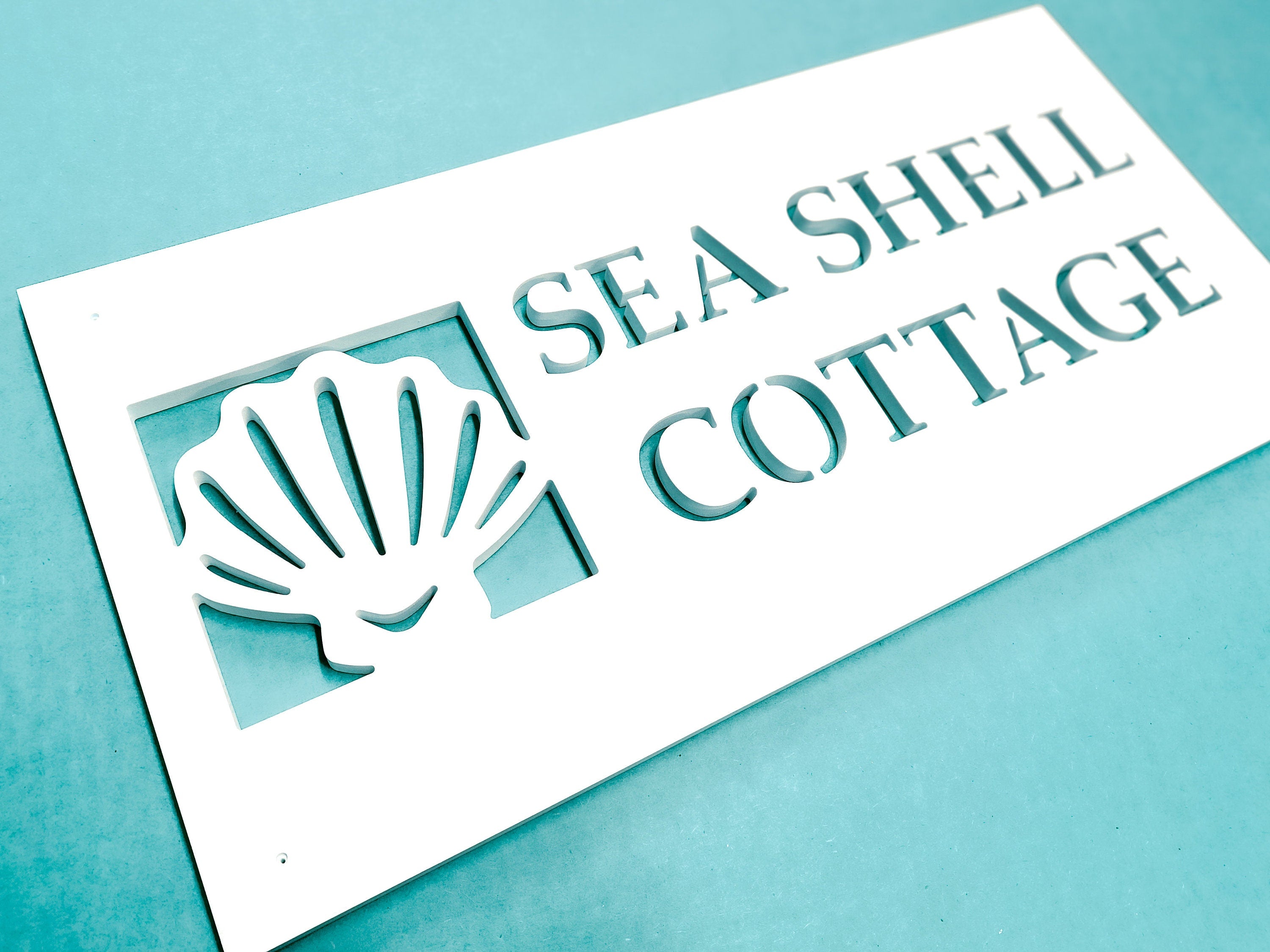 Weatherproof Seashell Custom House Name Sign, Personalized Home Name S ...
