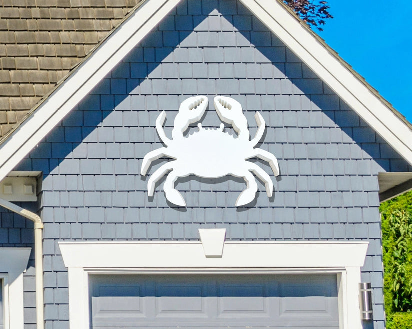 Weatherproof Crab Outdoor Wall Art – Coastal Beach House Nautical Sign ...